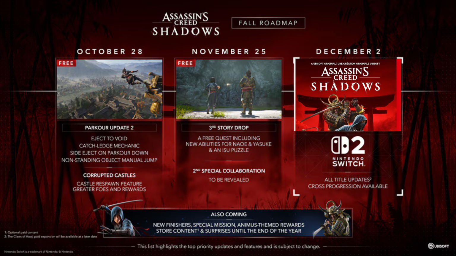 Assassin’s Creed Shadows llegará oficialmente a Nintendo Switch 2 en ...